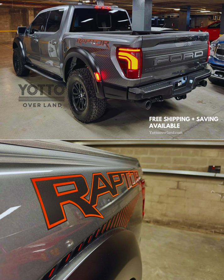 2024 F-150 Raptor Bedside Decal Full Set Fits 21-24 – Yotto Overland