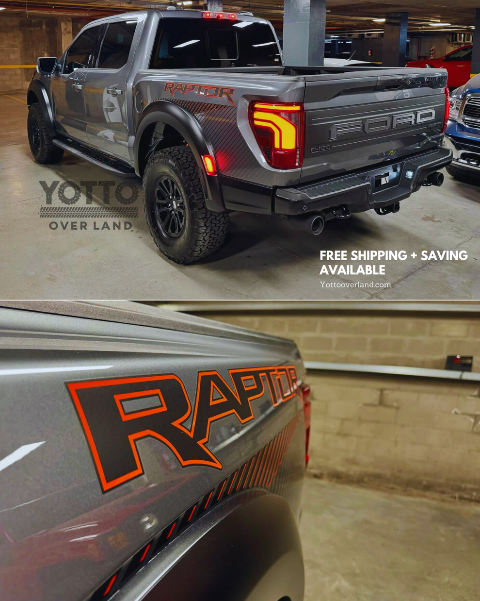 2024 F-150 Raptor Bedside Decal Full Set Fits 21-24 – Yotto Overland