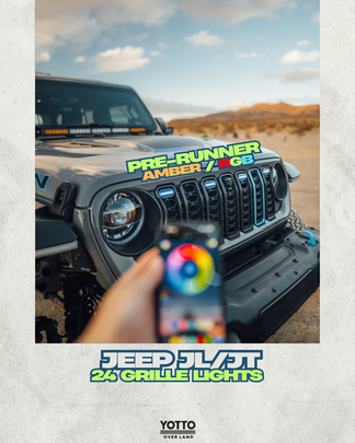 Prerunner Amber/RGB Grille Lights for 24-25 JL JT Grille – Yotto Overland